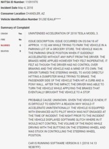 Apparent Sudden Unintended Acceleration Events Involving Tesla Vehicles ...